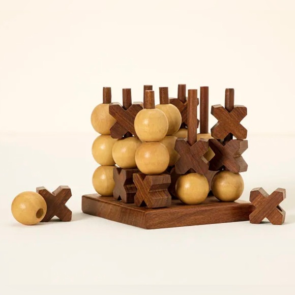 Tic-Tac-Toe | Games | Wooden 3d Stacking Tic Tac Toe Game Nwt | Poshmark